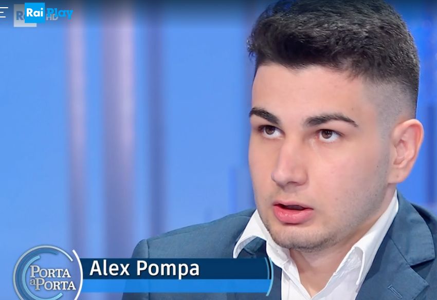 COLLEGNO - Alex Pompa intervistato a «Porta a Porta»: «Se tornassi ...